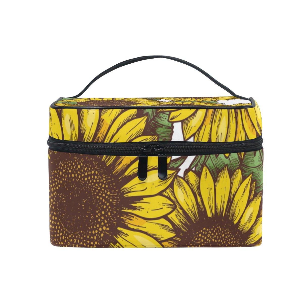Amazon.com : Cooper girl Summer Sunflowers Cosmetic Bag Travel Makeup ...