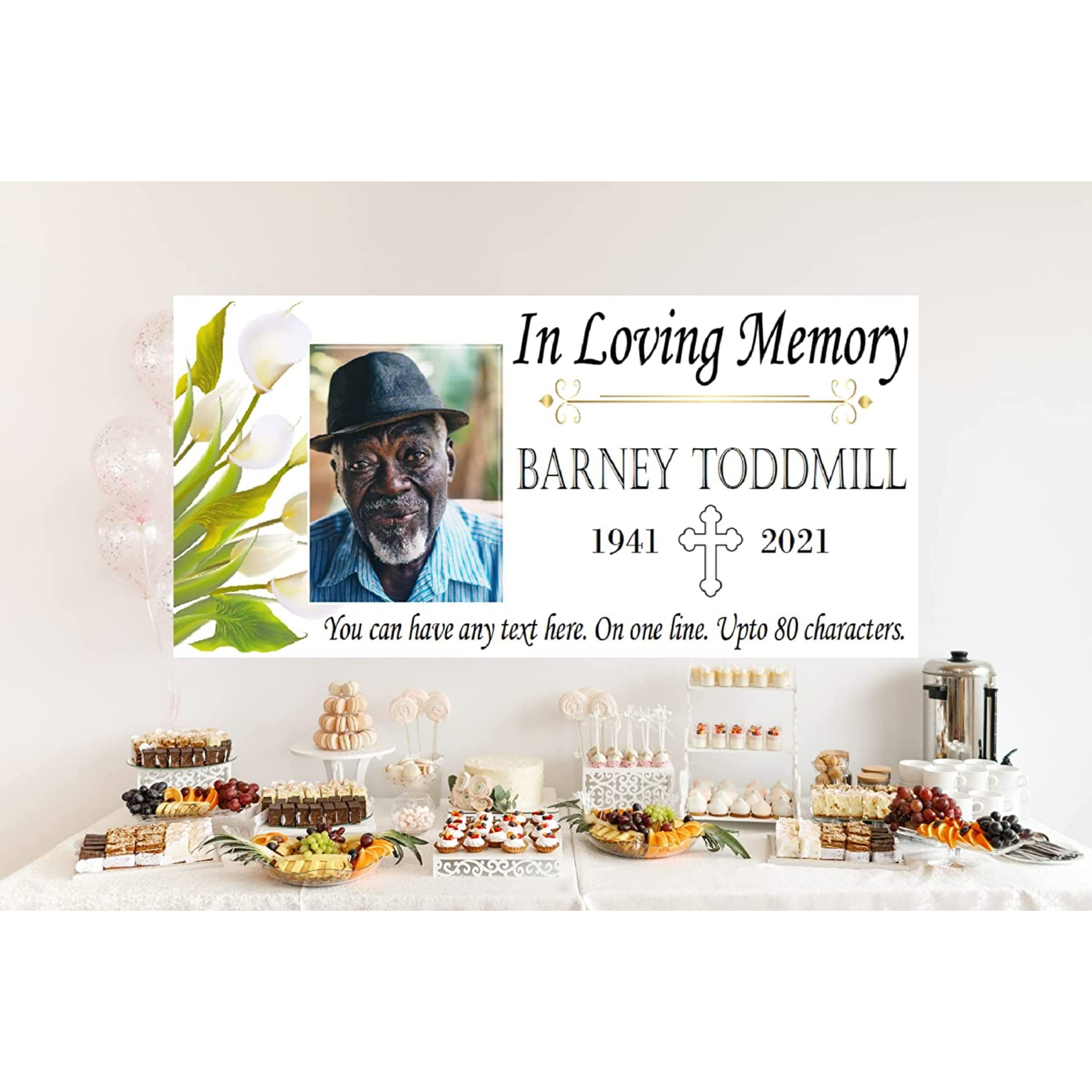 Party Prints 2020 Personalised Celebration of Life Banner In Loving ...