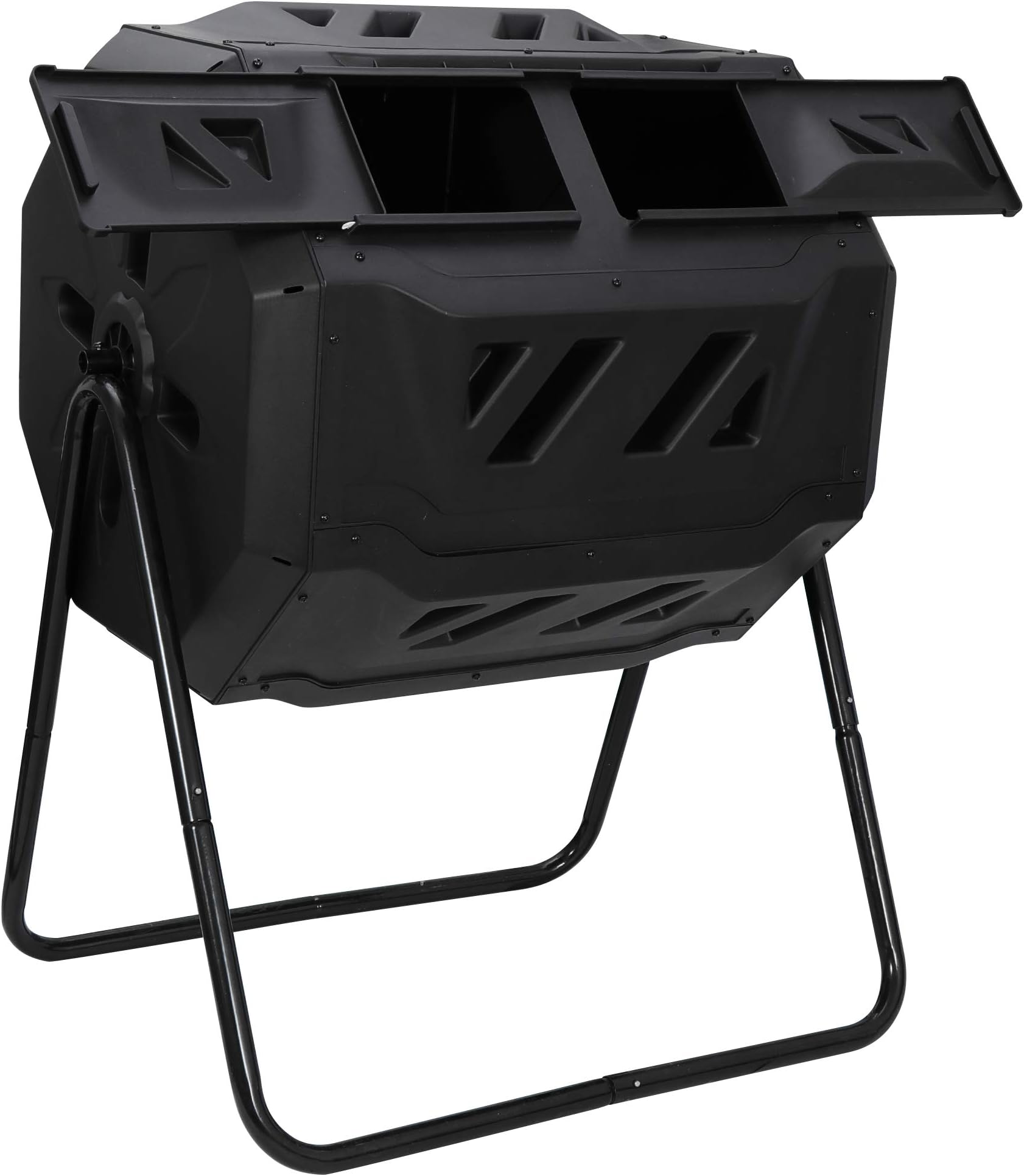 Amazon.com : Saturnpower Large Composting Tumbler Dual Chamber Outdoor ...