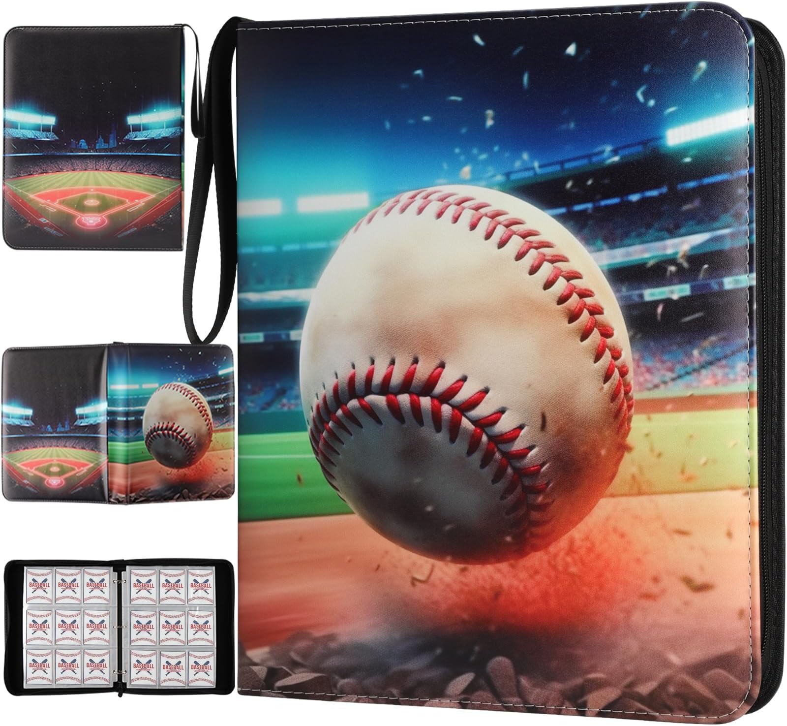 Amazon.com: Baseball Card Binder with 900 Sleeves, Waterproof Card ...