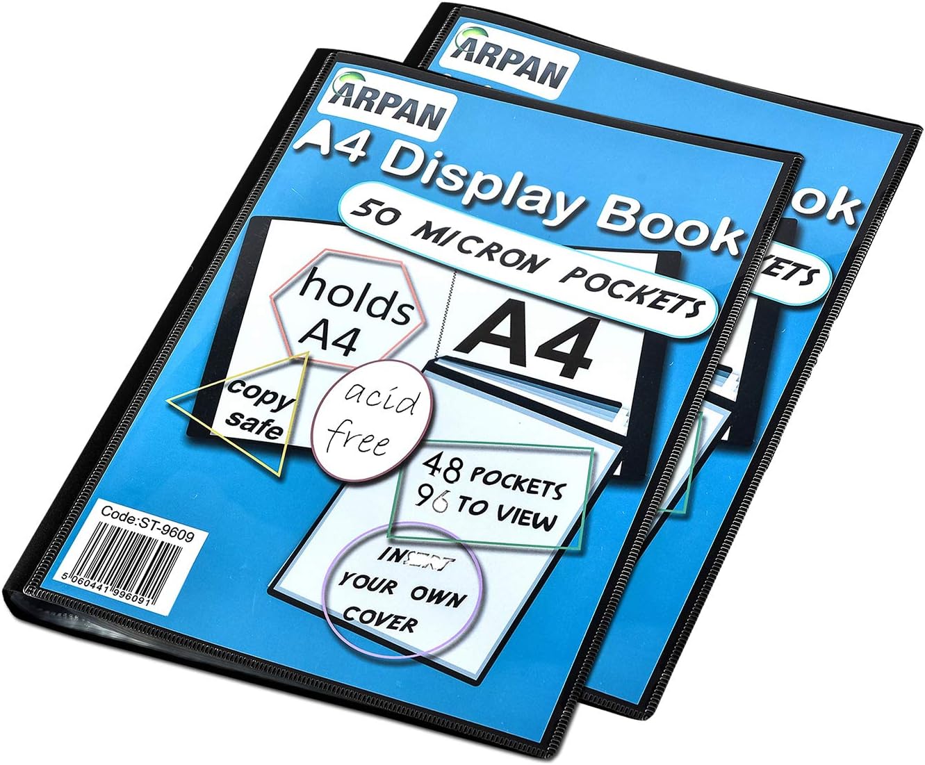 A4 Presentation Display Book with 24 Pockets 48 Views - Book Folder ...