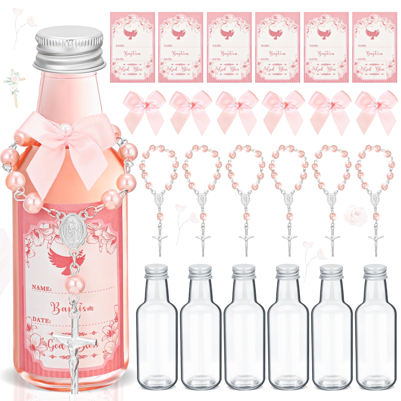 Amazon.com: FillTouch 12 Sets Baptism Rosary Holy Bottle Set 1.7oz ...
