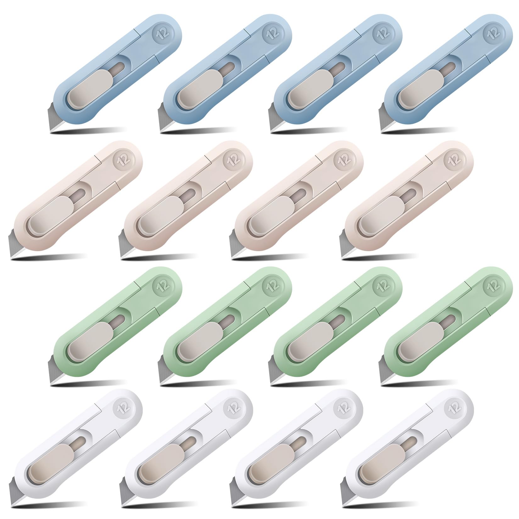 Snapklik.com : 16 Pack Box Cutter Utility Knife, Box Cutter Retractable ...