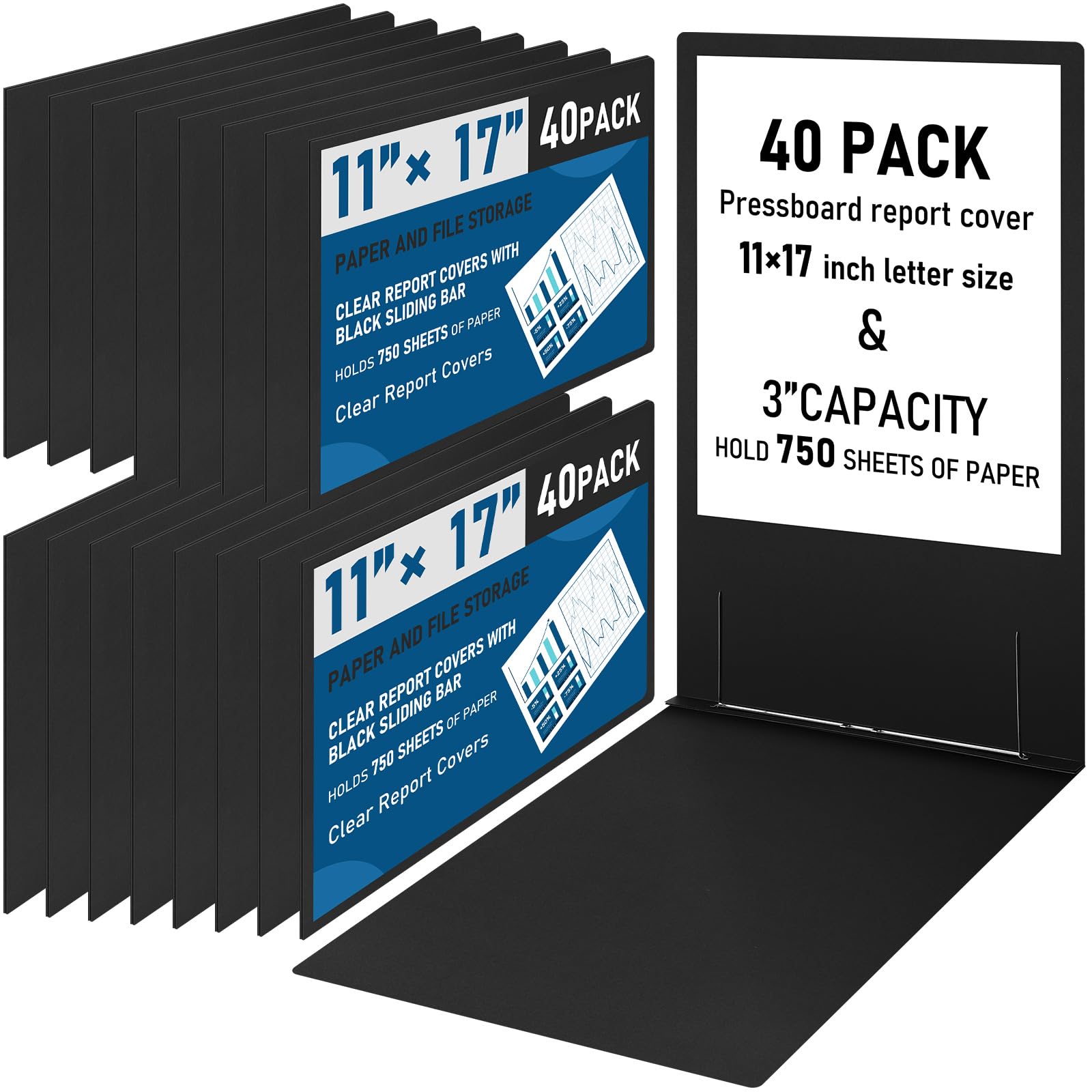 Amazon.com : Resurhang 40 Pcs 11x17 Inch Pressboard Report Cover, 3 ...