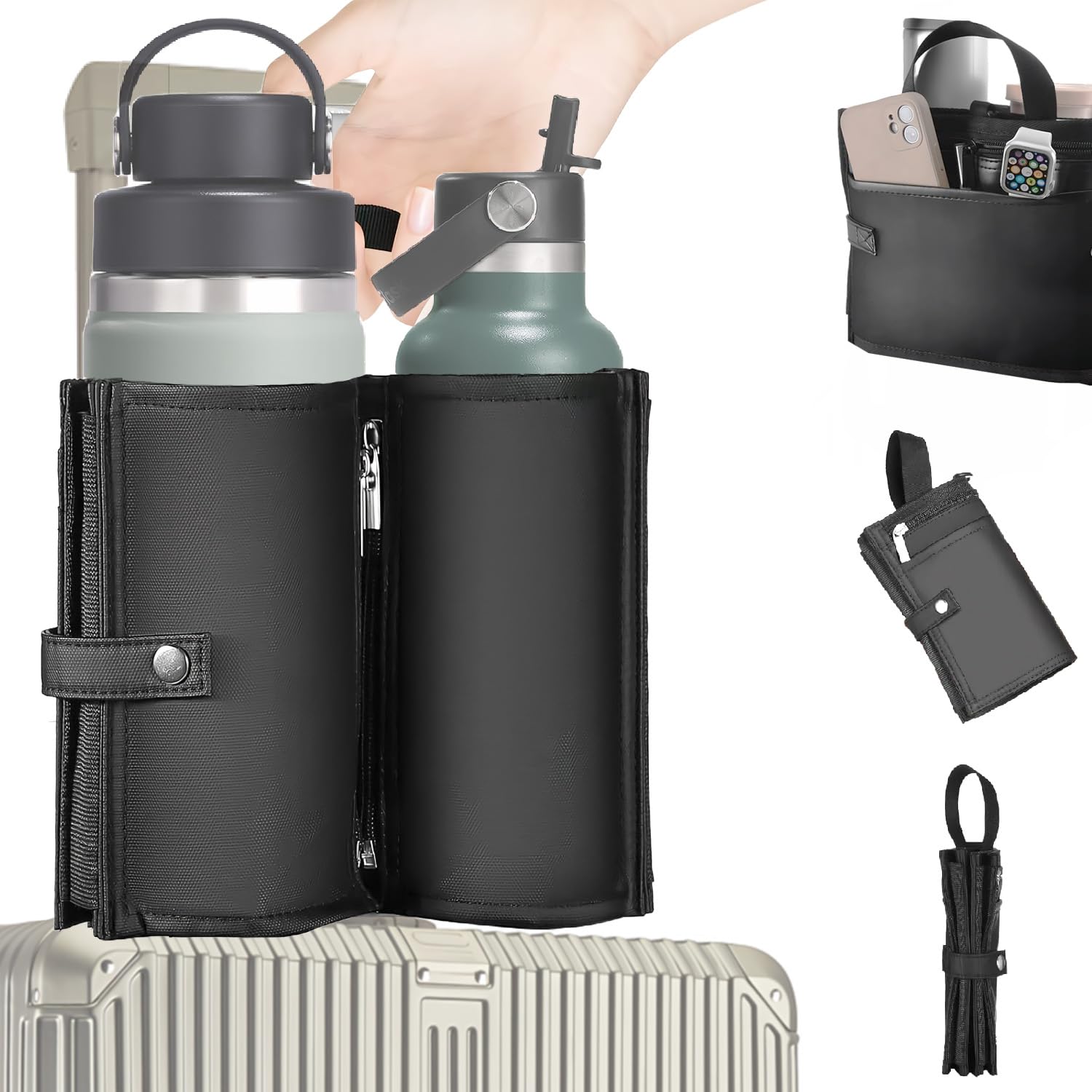 Snapklik.com : PUMHUBO Premium Luggage Cup Holder For Suitcases ...