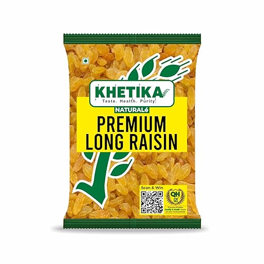 KHETIKA Premium Long Raisin 500 Gram| Long Kishmish|Naturally Dried ...