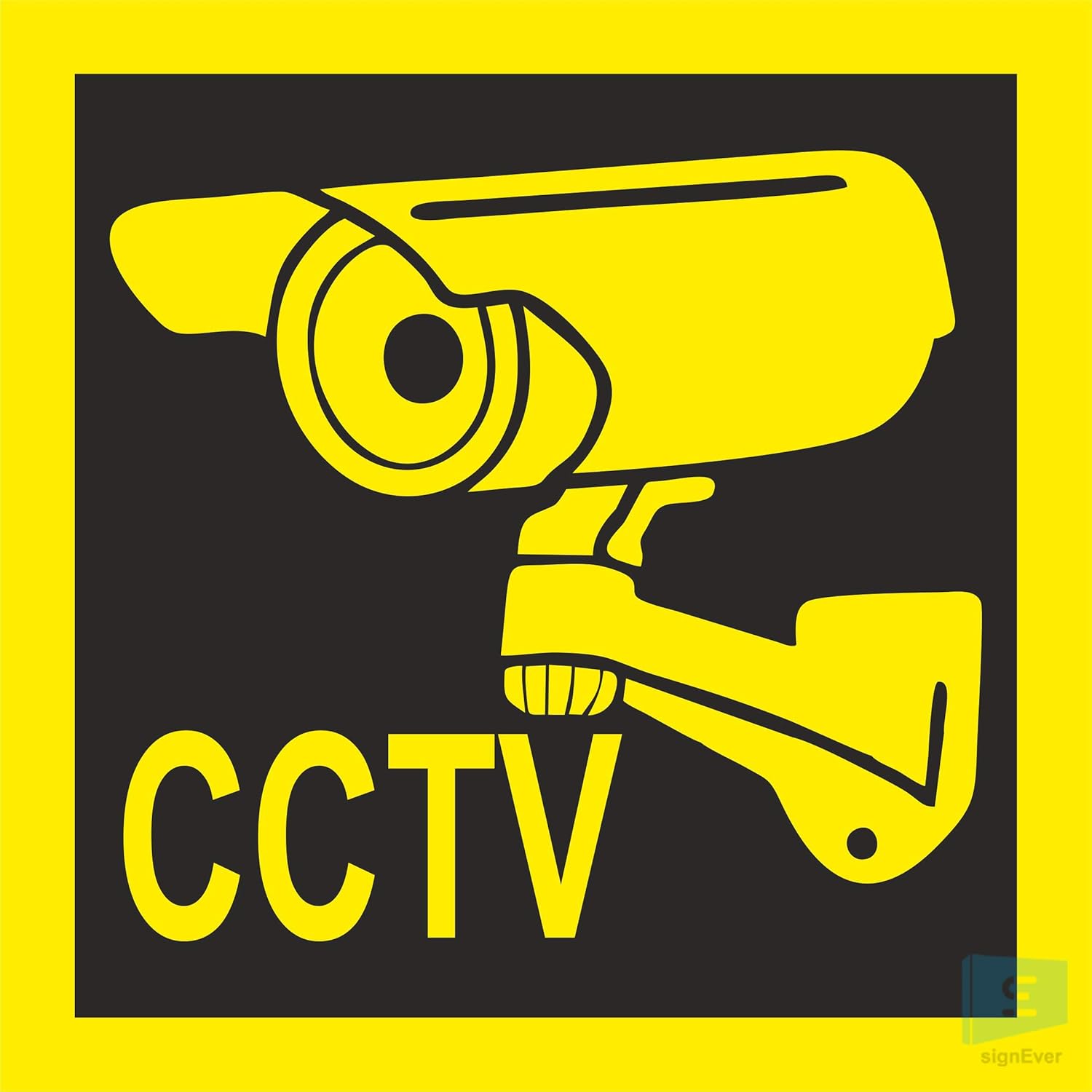 SIGN EVER Cctv Camera Surveillance Sign Board For Bank Theaters Factory ...