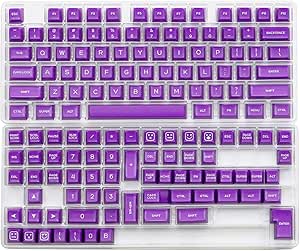 Amazon.co.jp: 142 Keys/Sets White Theme Double Schottky Caps PBT Key ...