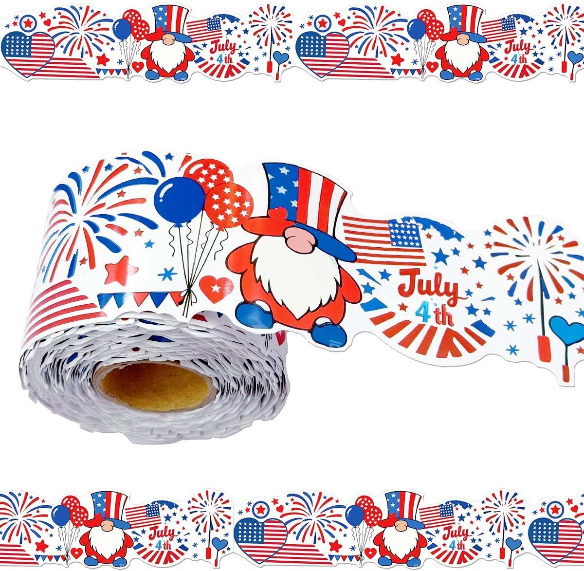 Amazon.com: LOPURO Patriotic Bulletin Board Borders, 4th of July ...
