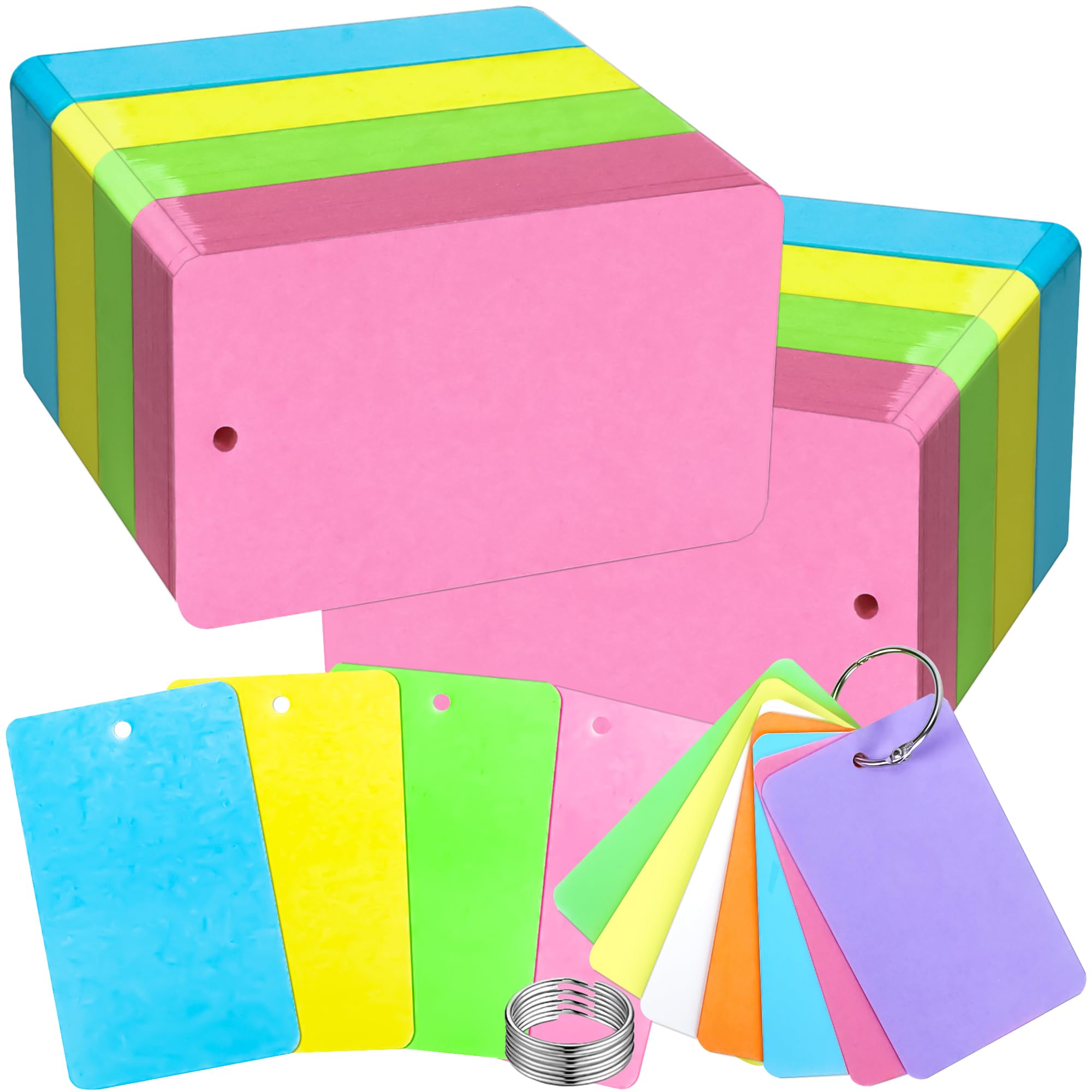 Snapklik.com : MotBach 400 Sheets Colorful Blank Flash Cards