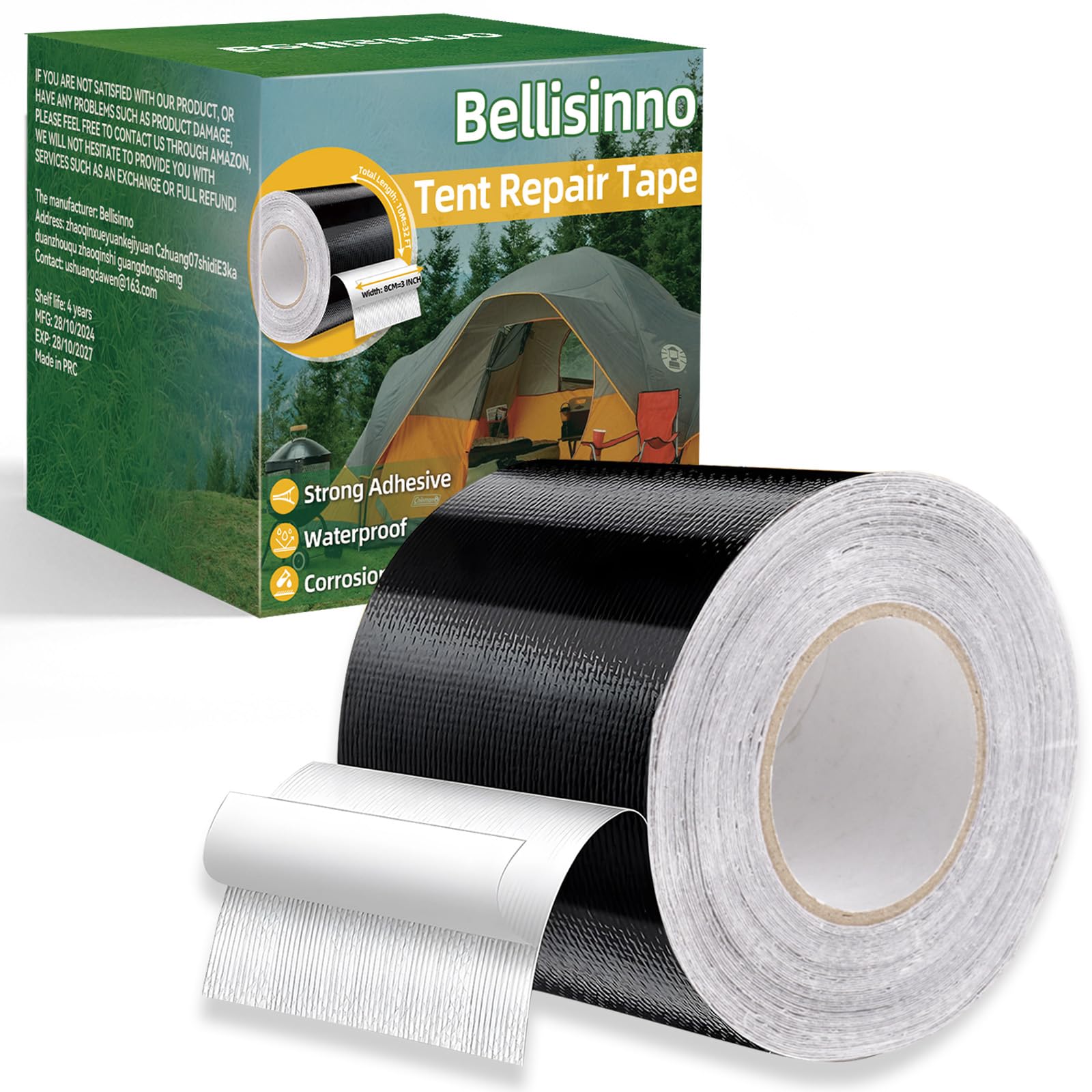 Bellisinno Heavy Duty Tent Repair Tape – Waterproof RV Awning, Outdoor ...