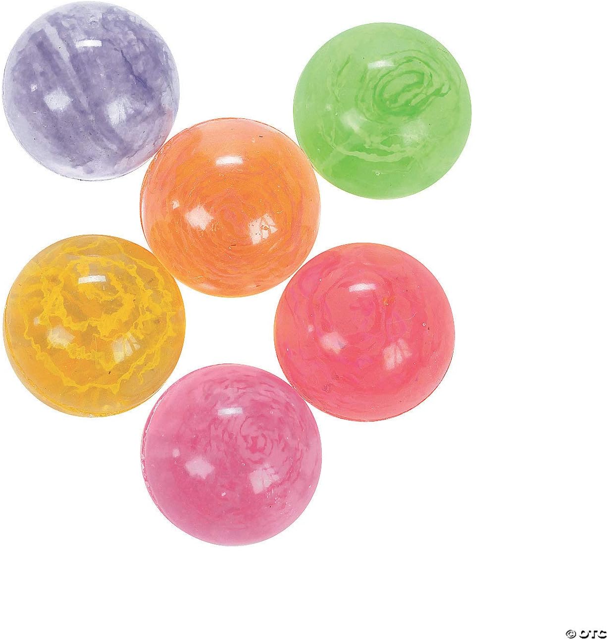 Amazon.com: Neon Confetti Bouncy Ball Assortment - 12 Pc. : Toys & Games