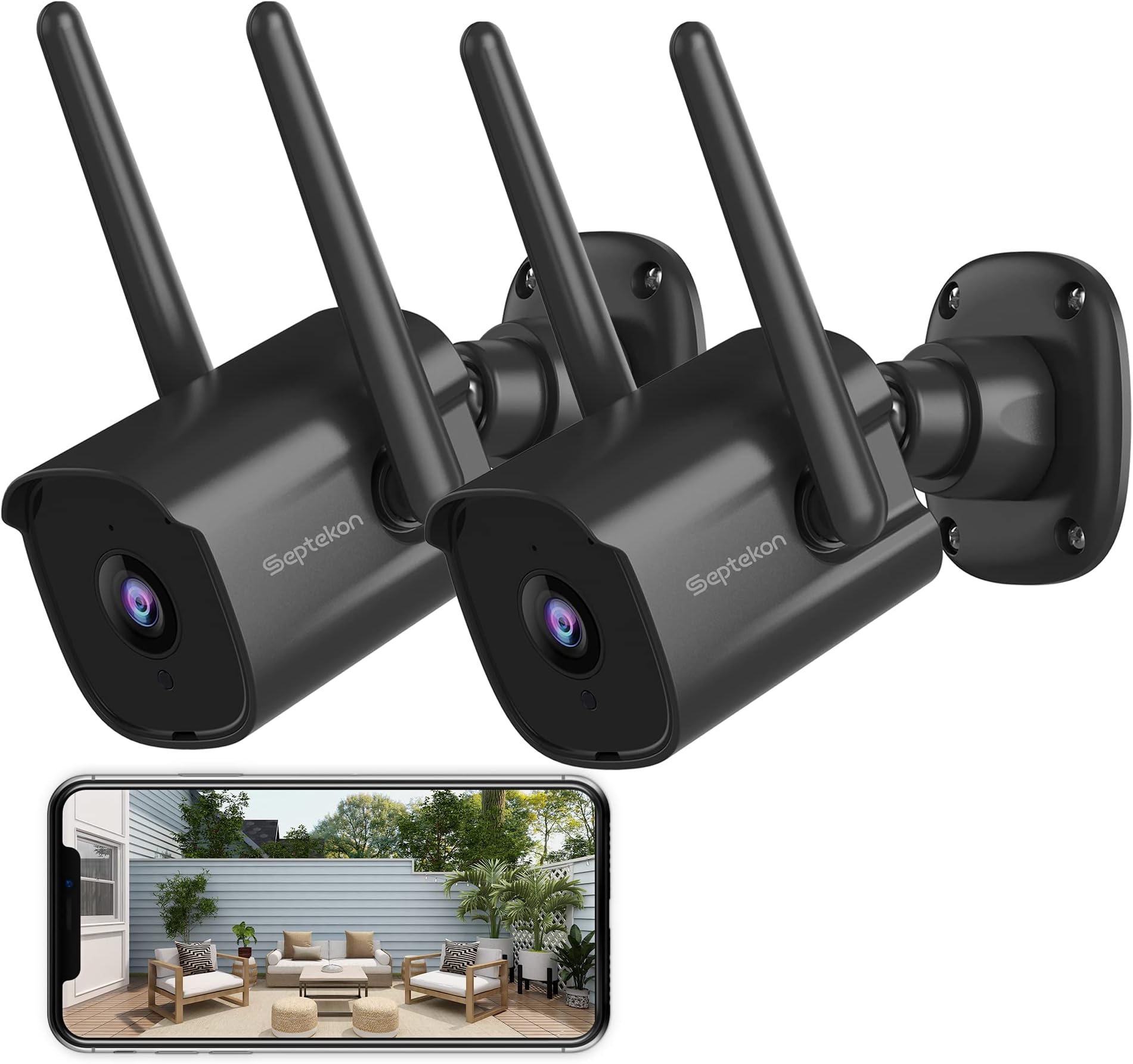 Amazon.com : Zmodo Outdoor Security Camera Wireless (2 Pack), 1080p ...