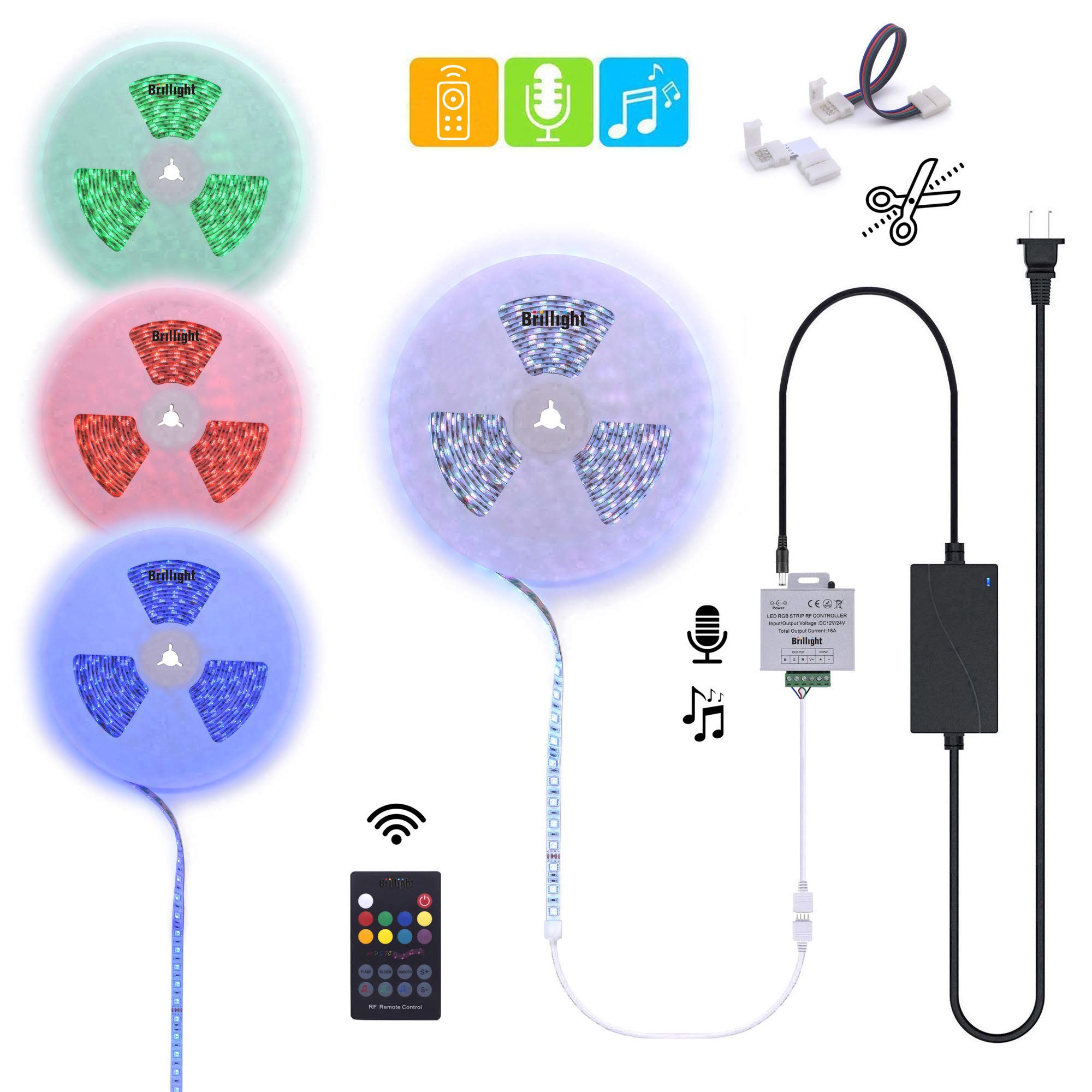 Buy 150Ft (2x75Ft Parallel Splice) 10mm 24V RGB LED Strip Tape Light ...