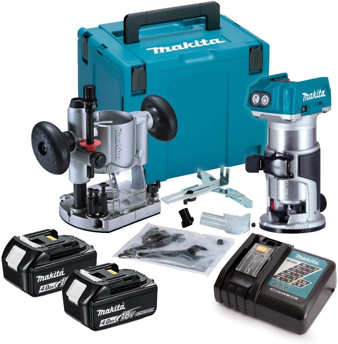 Makita DRT50RMJ 18V LXT Cordless Brushless Laminate Router Trimmer ...