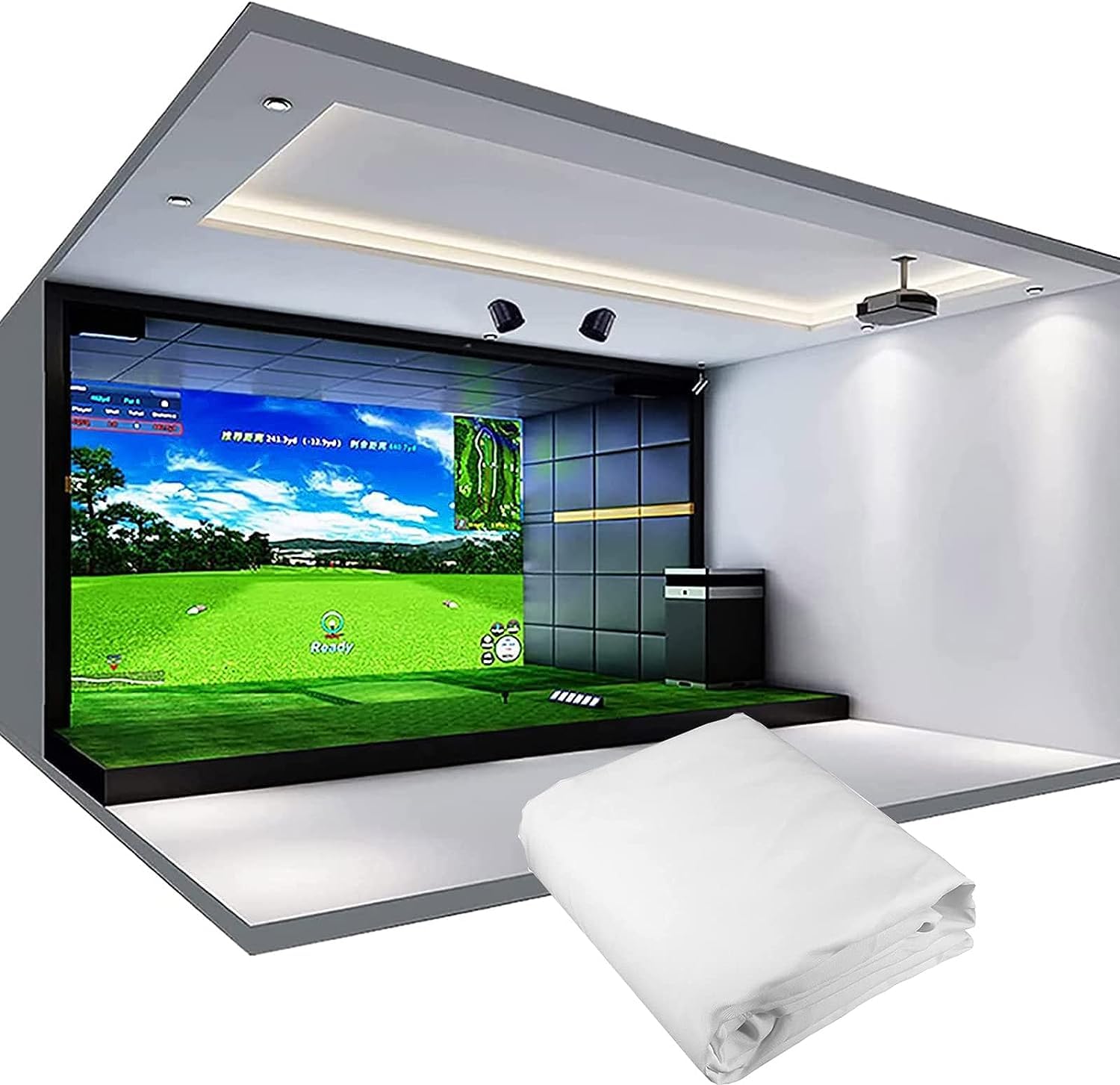 Amazon.com: Golf Simulator Impact Screen, Golf Simulators Projection ...