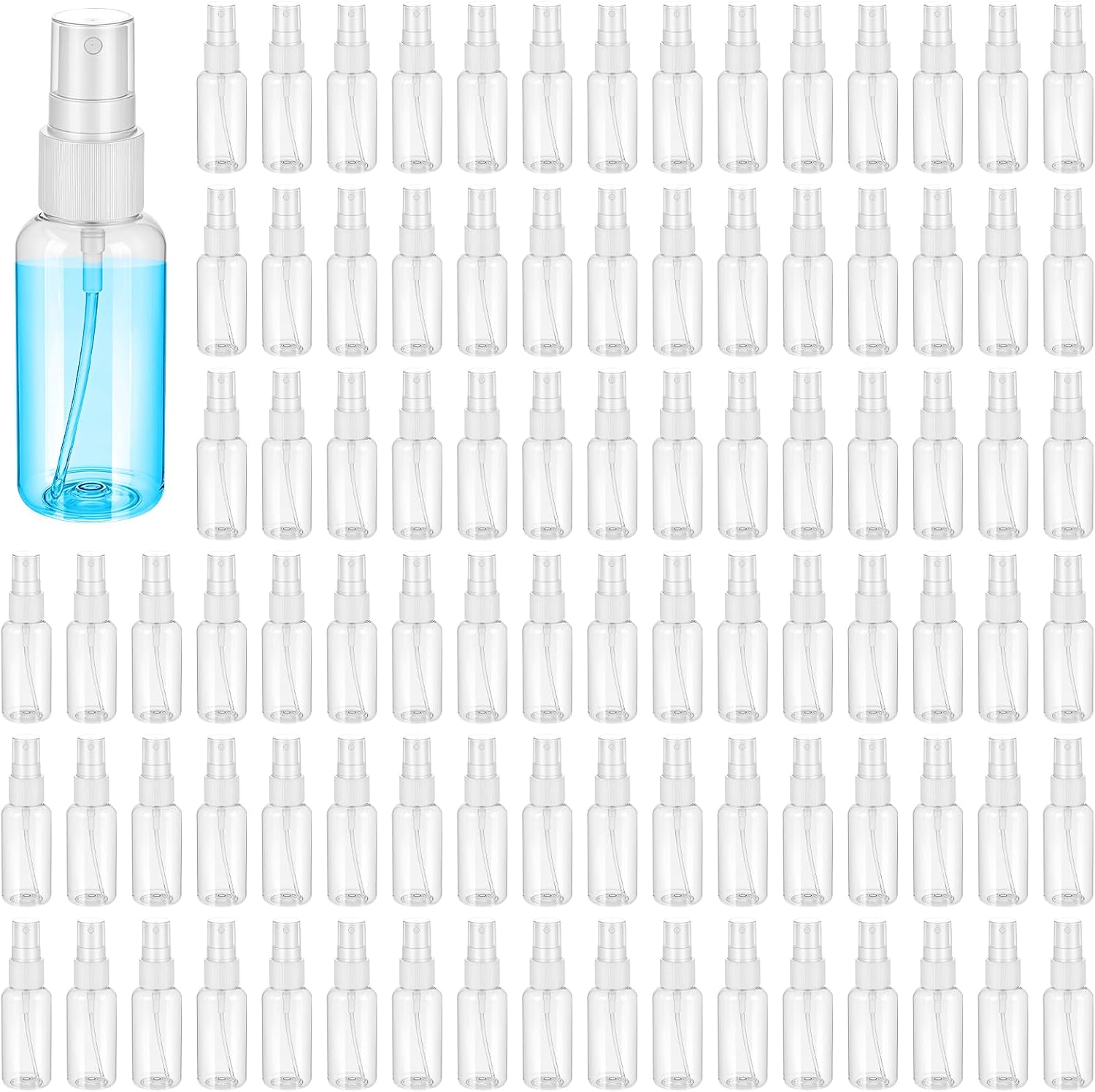 Amazon.com: 100 Pack 1oz/30ml Plastic Spray Bottles Mini Travel Spray ...