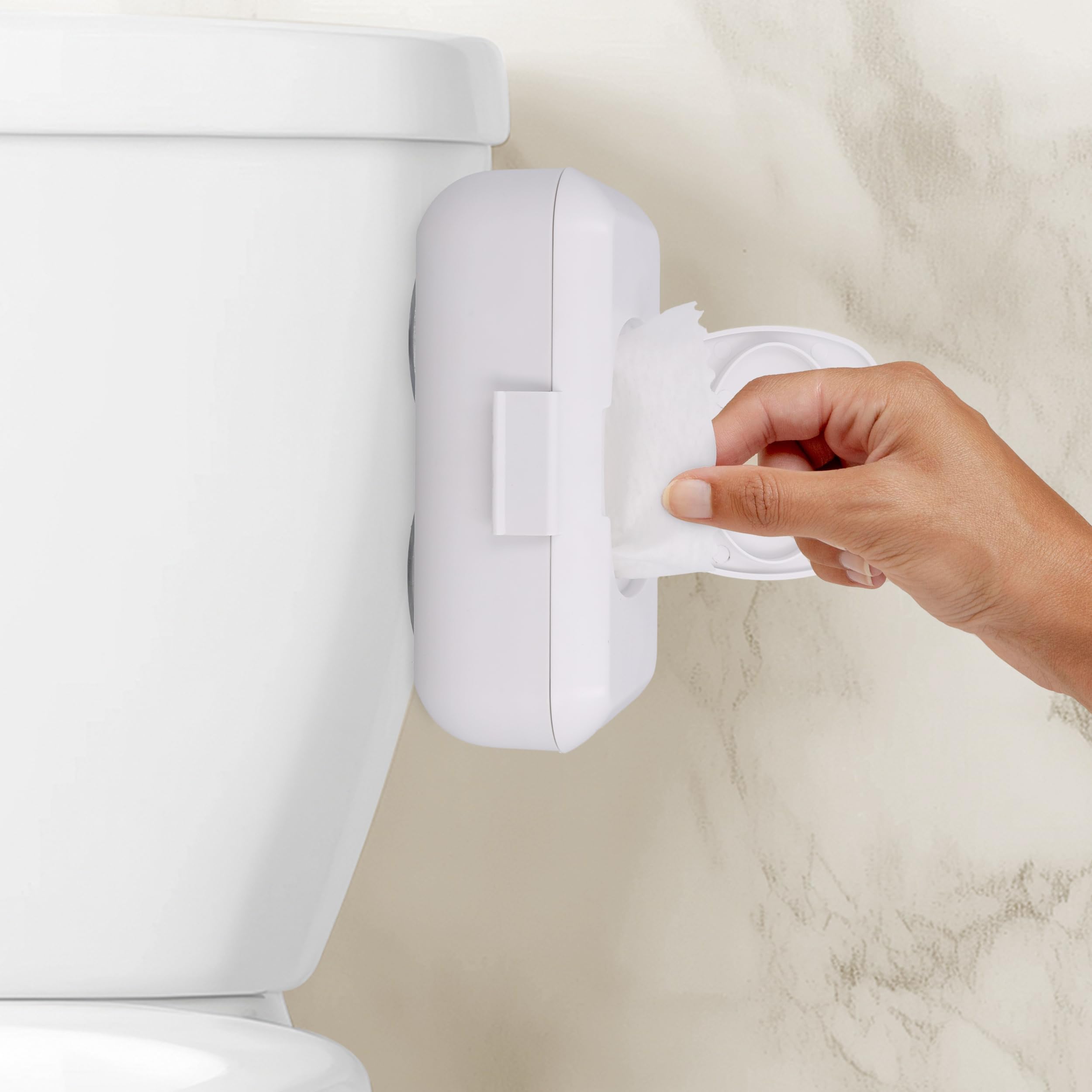 Amazon.com: Loo Discreet Flushable Wipes Dispenser with No-Drill ...