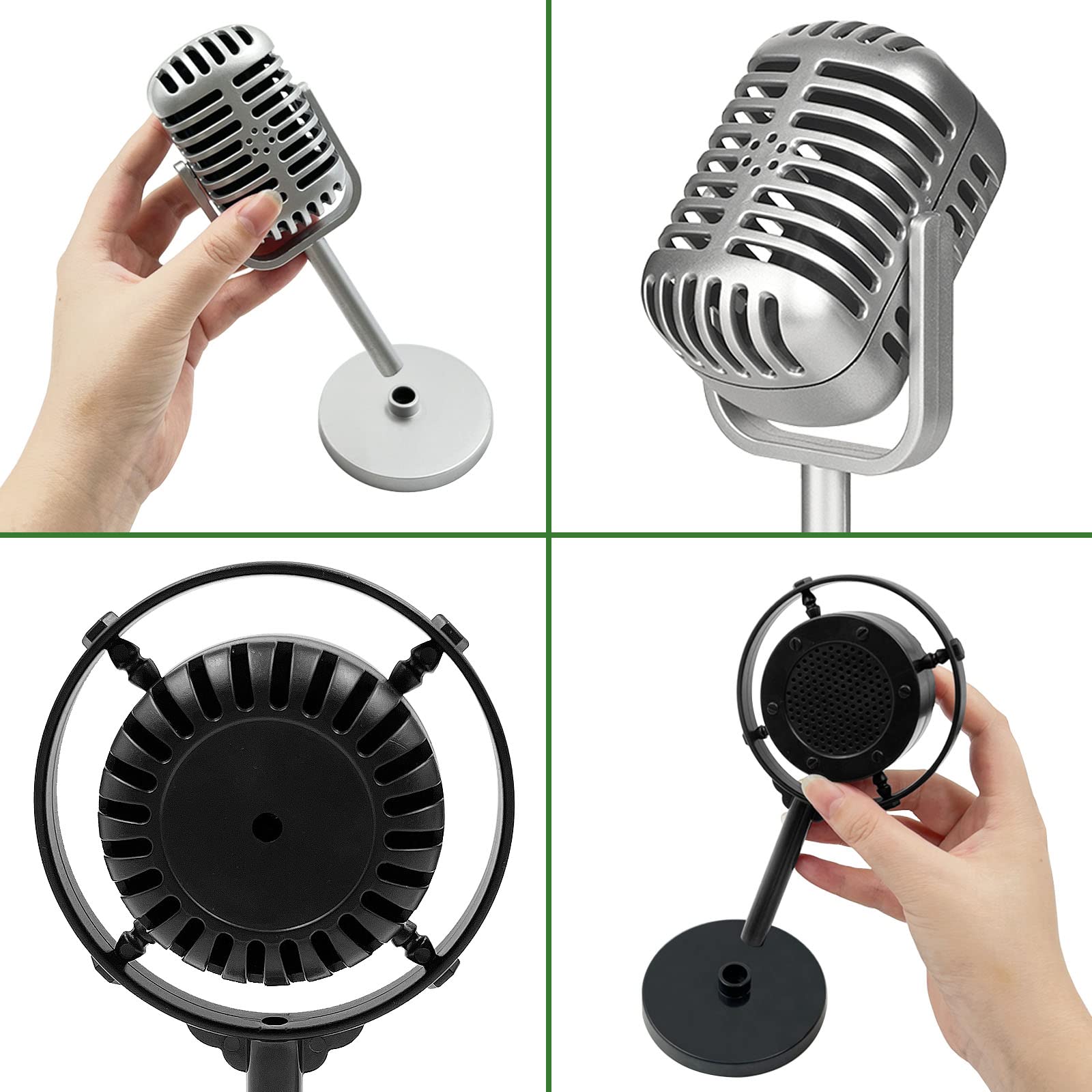 Snapklik.com : 2 Pcs Retro Decor Microphone Prop, lyfLux Toy Microphone ...