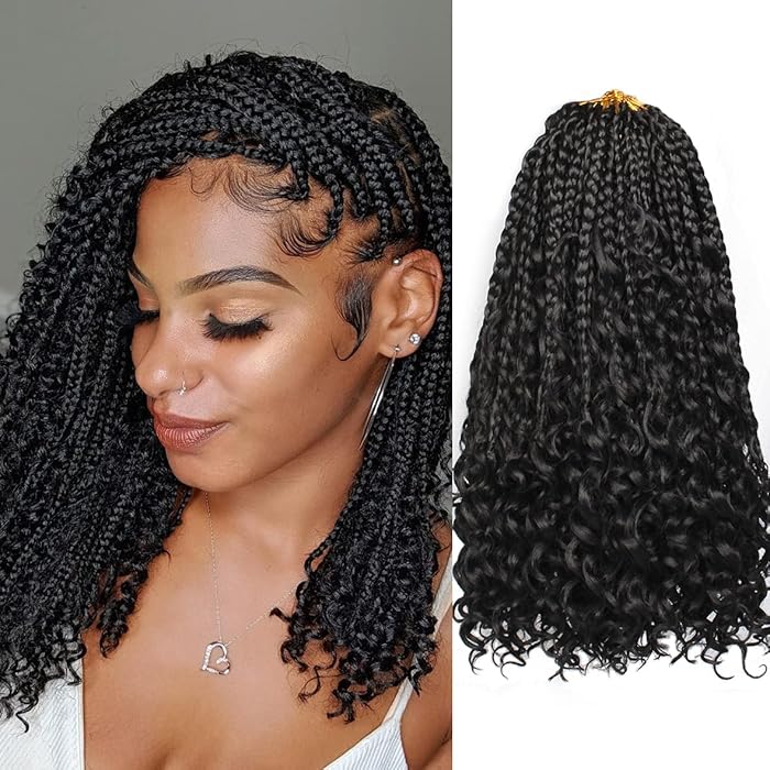 Buy Leeven 12 Inch Boho Box Braids 8 Packs Pre-looped Bohemian Braiding ...