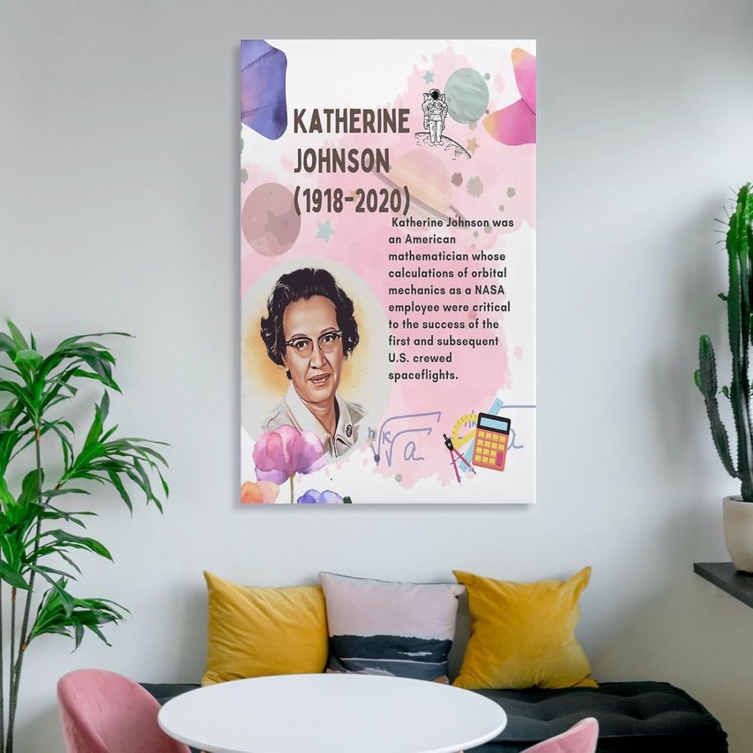 FGRID Póster de Katherine Johnson, póster para el aula de las grandes ...