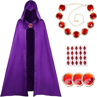 Amazon.com: Kitimi Teen Costume Adult, Raven Cape and Cloak, Costume ...