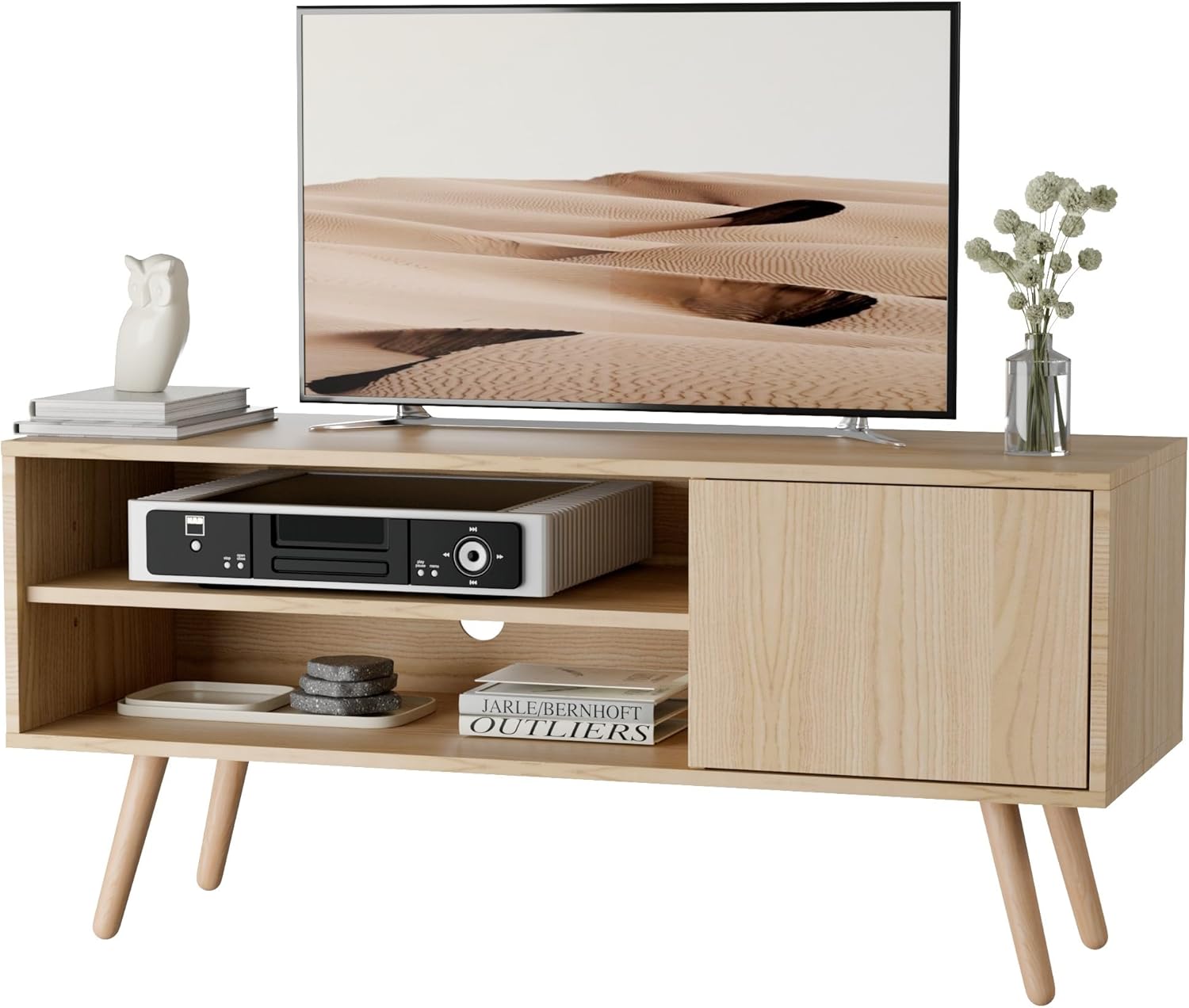 Amazon.com: Cozy Castle TV Stand for 50 Inch TV, Mid Century Modern ...