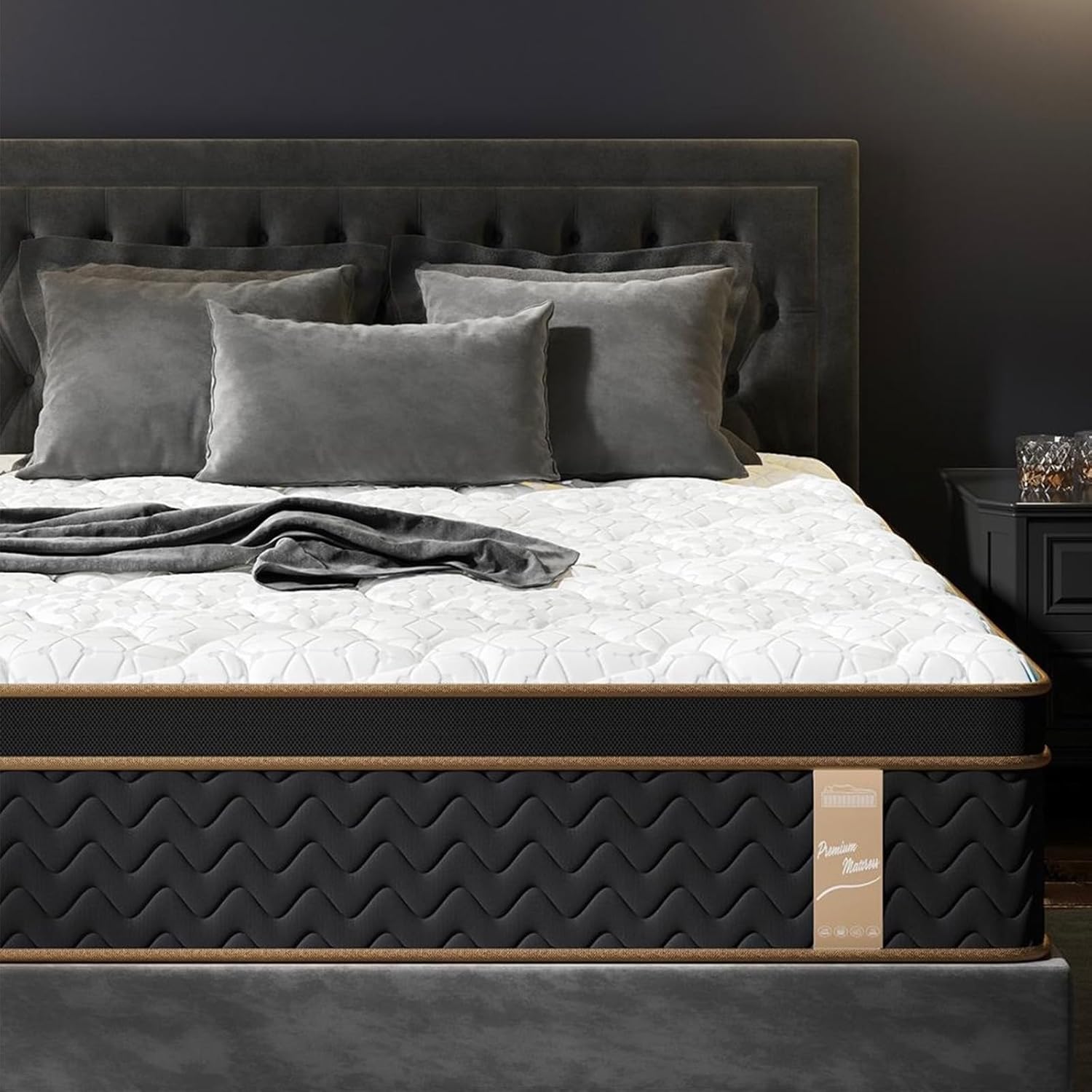 Amazon.com: HRVEOCEI 10” Queen Size Hybrid Mattress with Memory Foam ...