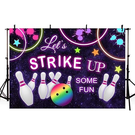 Amazon.com : BELECO 5x3ft Fabric Bowling Backdrop for Photography ...