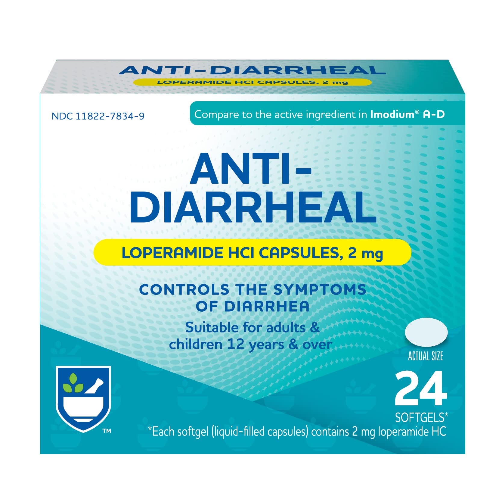Rite Aid Anti Diarrheal 24 Softgels Loperamide Hydrochloride 2mg ...