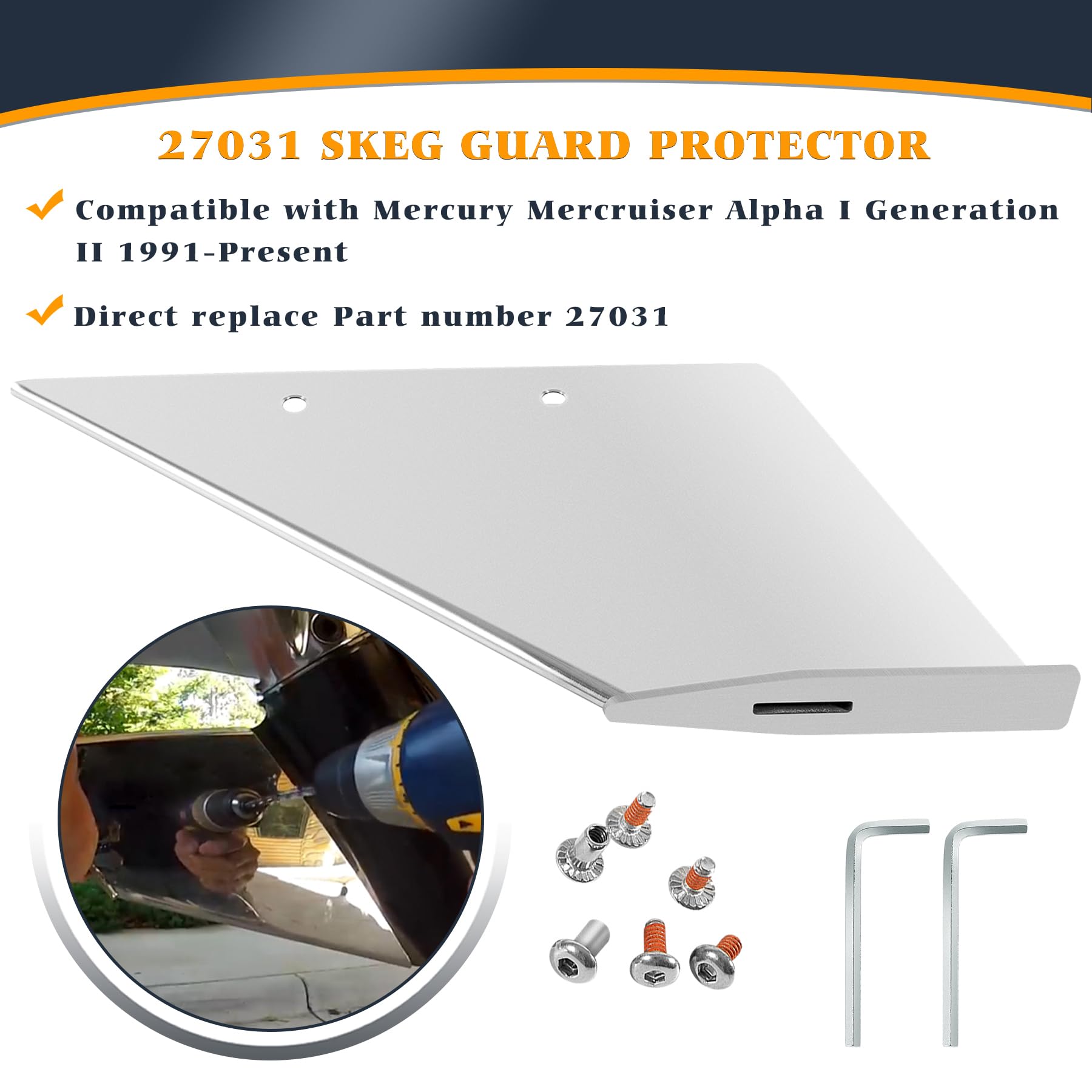 Megaware Skeg Guard 27031 Skeg Guard Protector Kit With Drain Hole ...