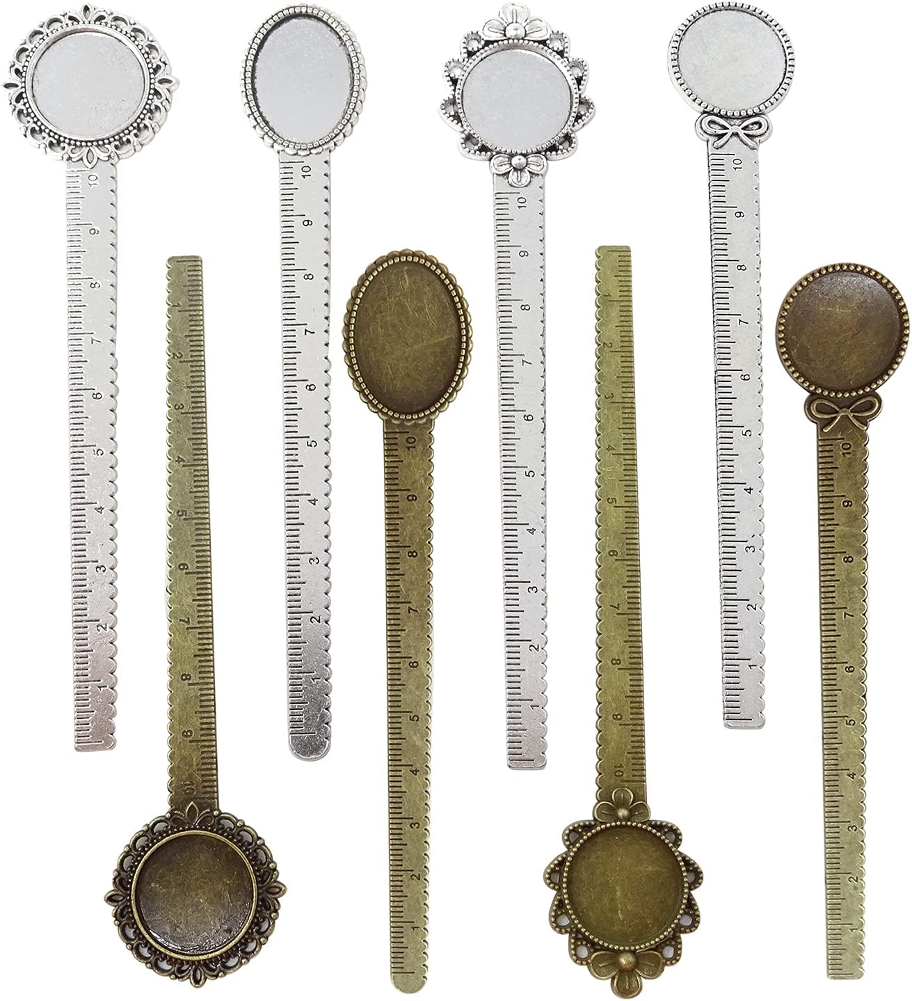 Amazon.com : Honbay 8PCS Metal Bookmark Ruler Book Page Marker Retro ...