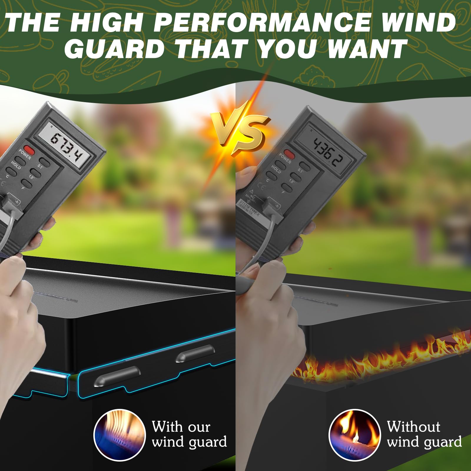 Snapklik.com : Magnetic Wind Screen Of Blackstone Wind Guard 28 Inch