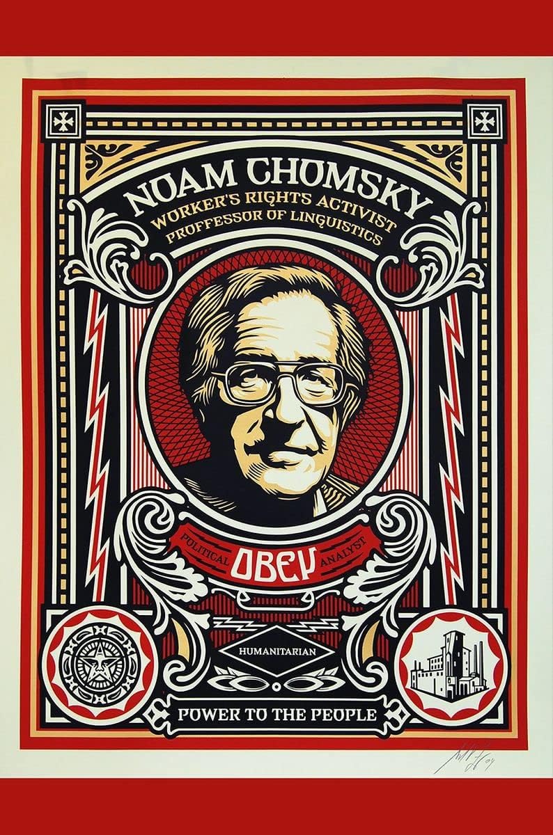 Amazon.com: Noam Chomsky (Shepard Fairey) Art Poster - 27x41 Inches ...