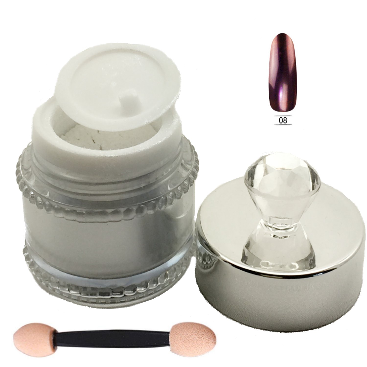 Amazon.com : Magic Mirror Chrome Effect Metallic Powder App. 5g per jar ...