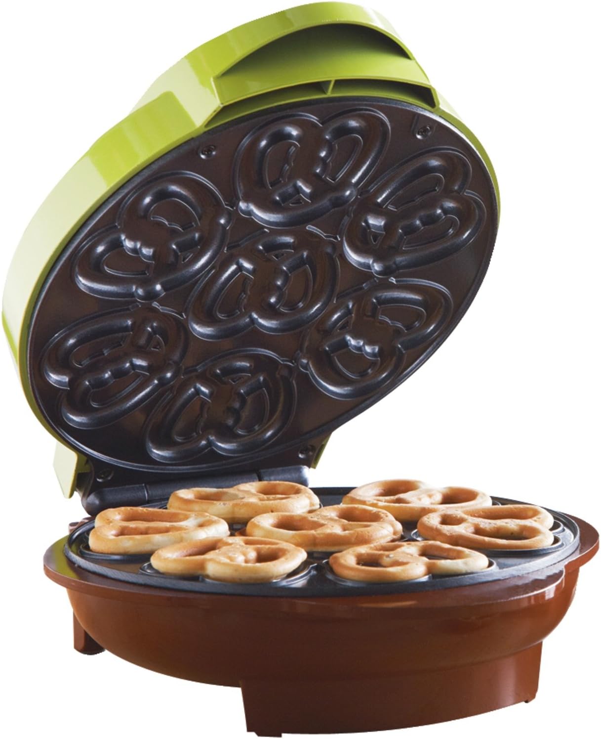 Amazon.com: Brentwood Mini Pretzel Maker Machine Non-Stick, Green, 8-3 ...