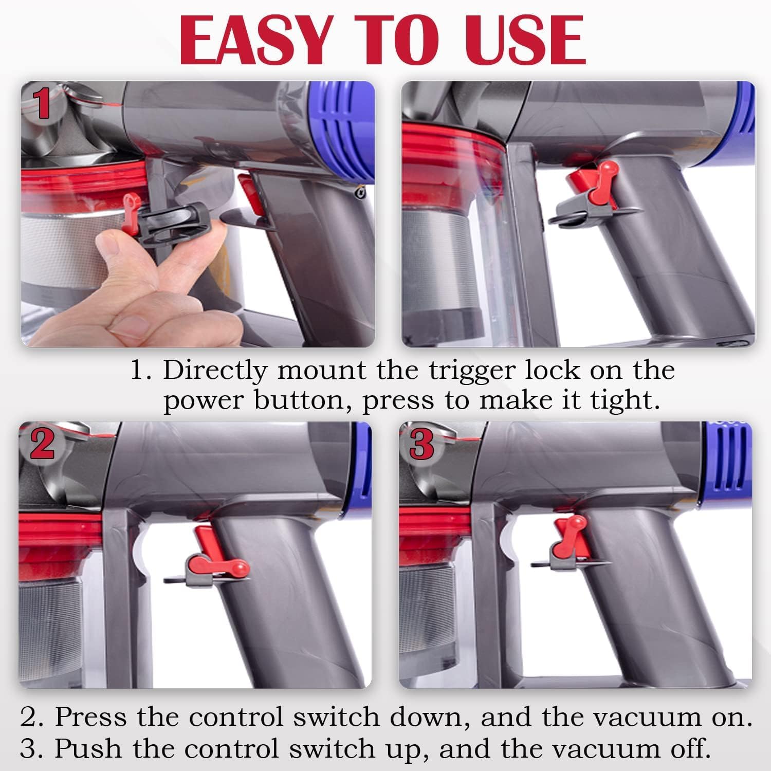 Trigger Lock for Dyson Vacuum Cleaner,Trigger Lock Power Button Switch ...
