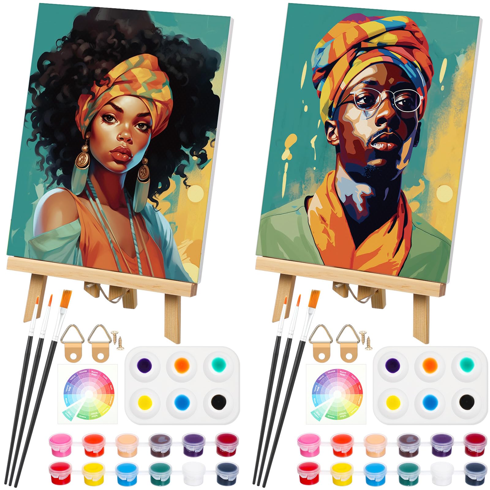 Amazon.com: Humyoun 2 Pack Couples Painting Kit Date Night Valentines ...