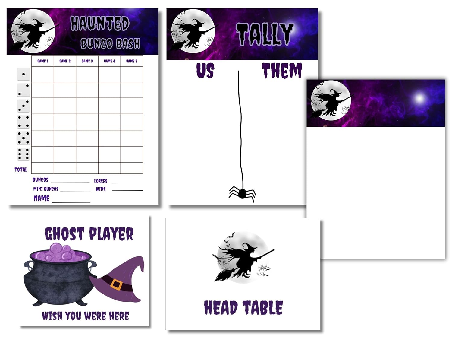 Amazon.com: BUNCO Halloween theme set. It's bunco time! Themed bunco ...