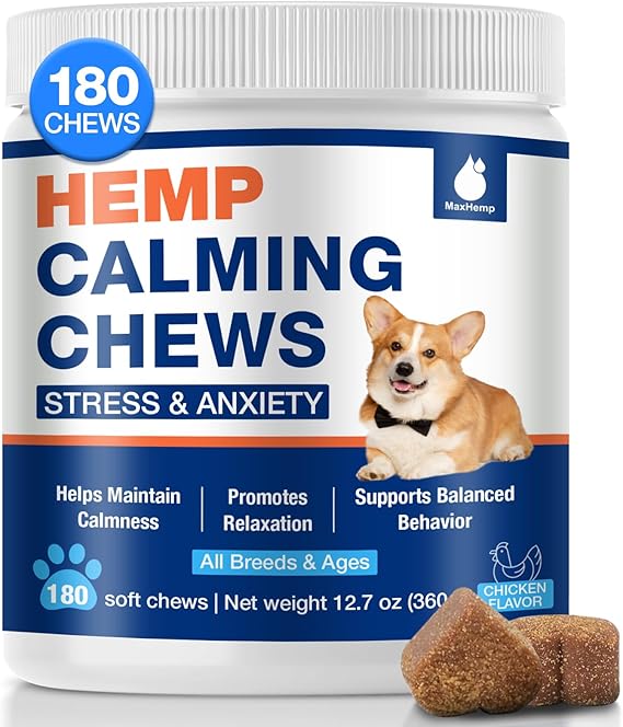 Amazon.com : Hemp Calming Chews for Dogs - Dog Calming Chews - Anxiety ...