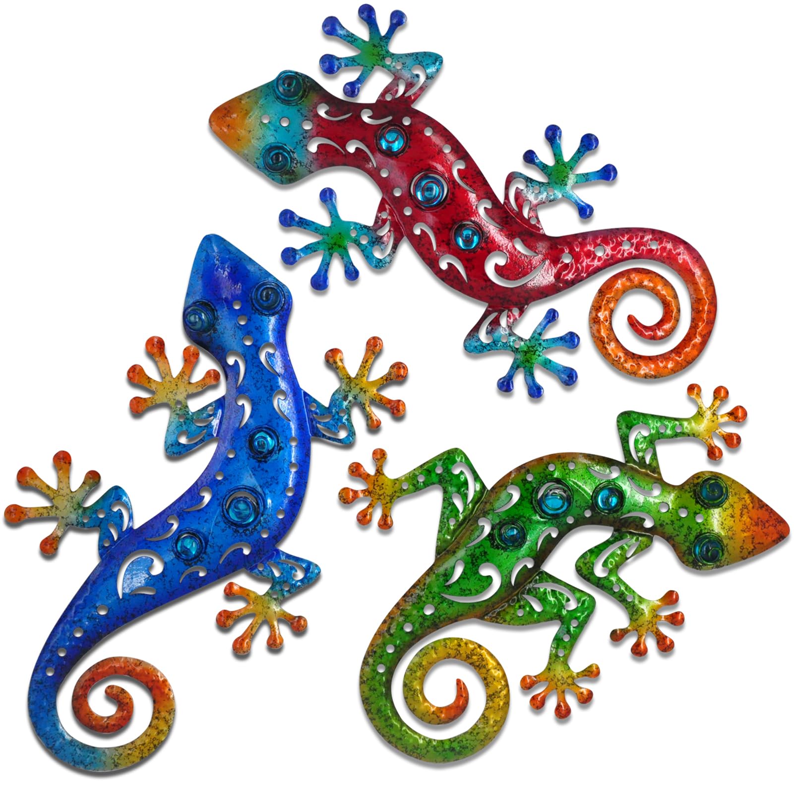 Amazon.com: TERKEPT Metal Gecko Wall Decor Lizard Outdoor Wall Art ...