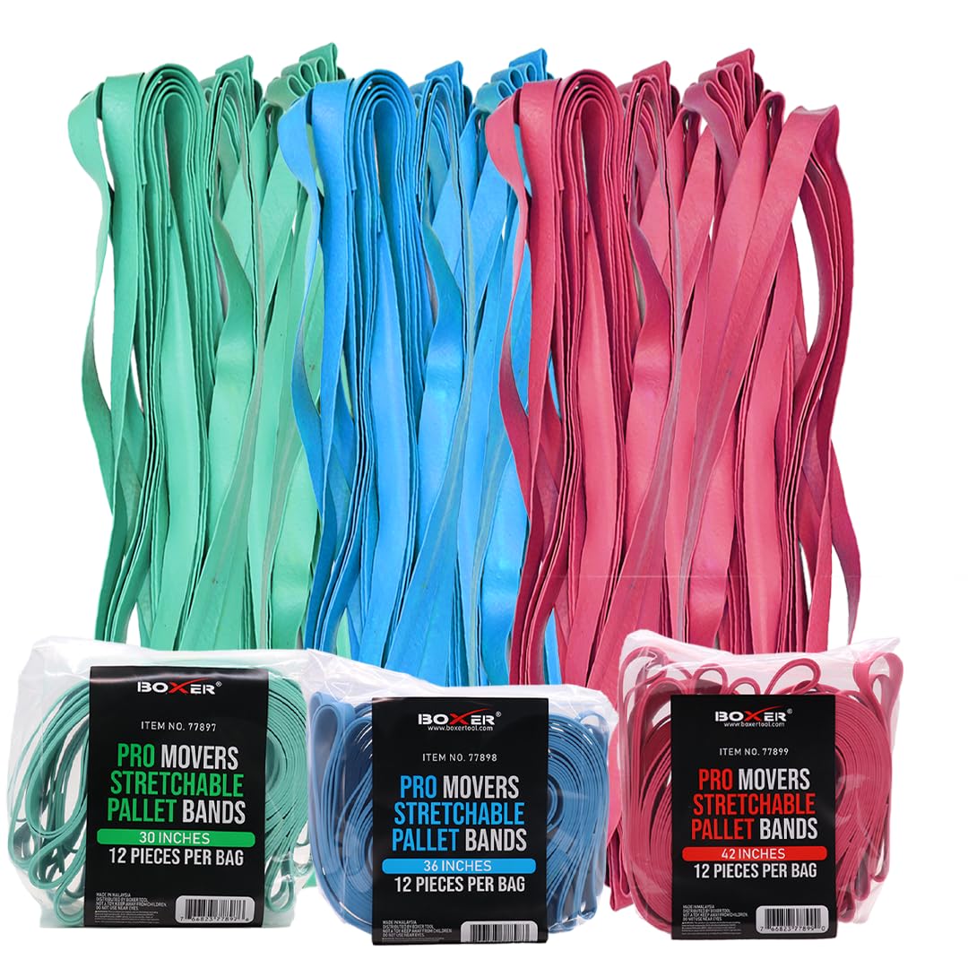 Amazon.com : BoxerTool Pro Movers Band 36-Pack - Extra Large Rubber ...