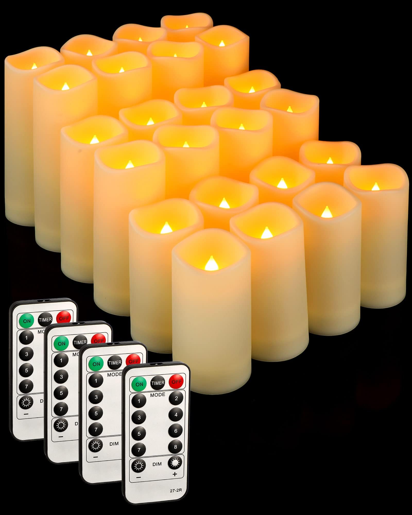Amazon.com: 24 Pieces Flameless Candles Bulk, Waterproof Battery ...