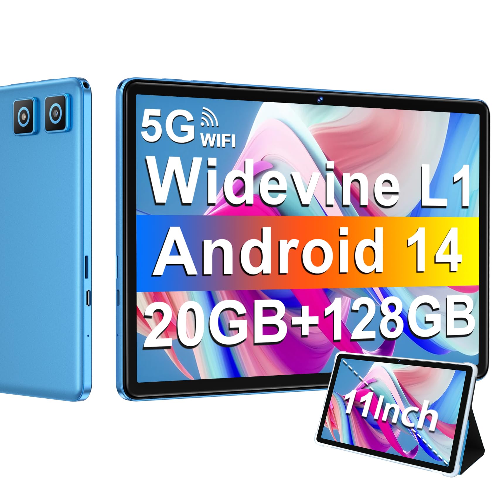 Tablet 11 Zoll mit Widevine L1, 8000 mAh + 18W Schnellladung, 13 MP + 5 ...