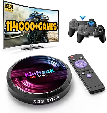 Kinhank Super Console X Max PRO Game Console with 114000+ Games,S905X3 ...