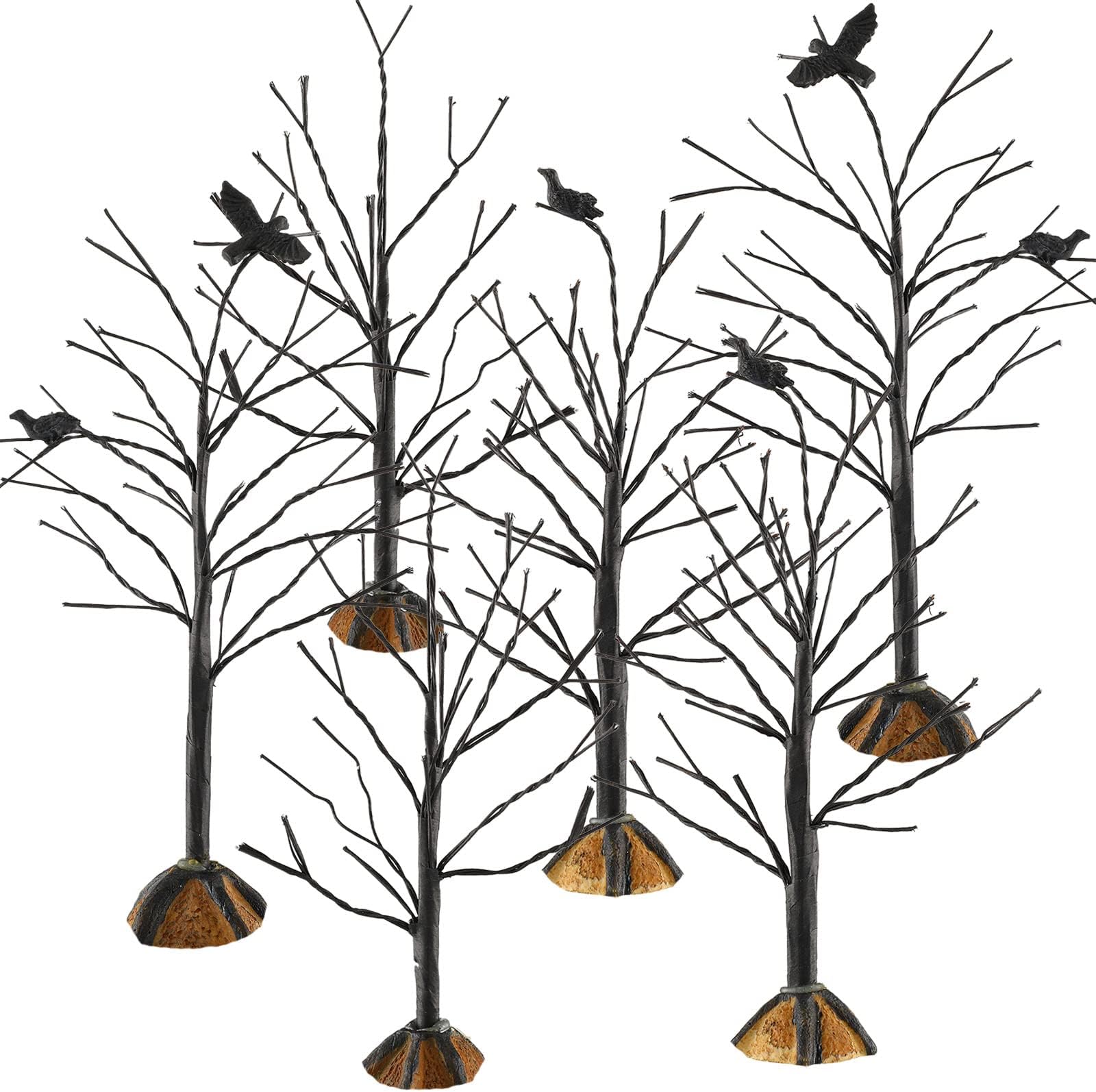 Amazon.com: Uiifan 8 Pcs Halloween Village Dead Trees Faux Artificial ...