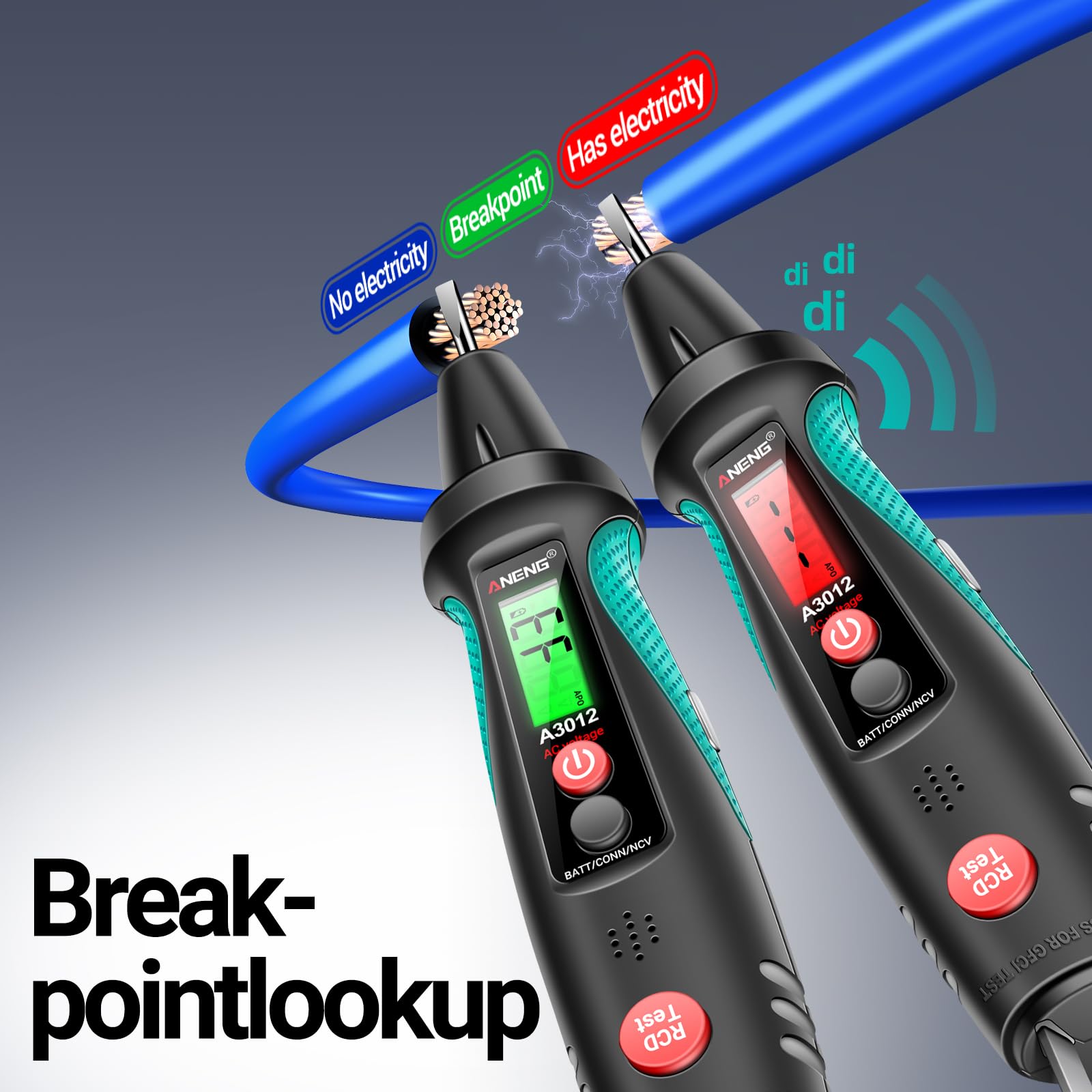 Snapklik.com : ANENG Non Contact Voltage Tester&Outlet Tester ...