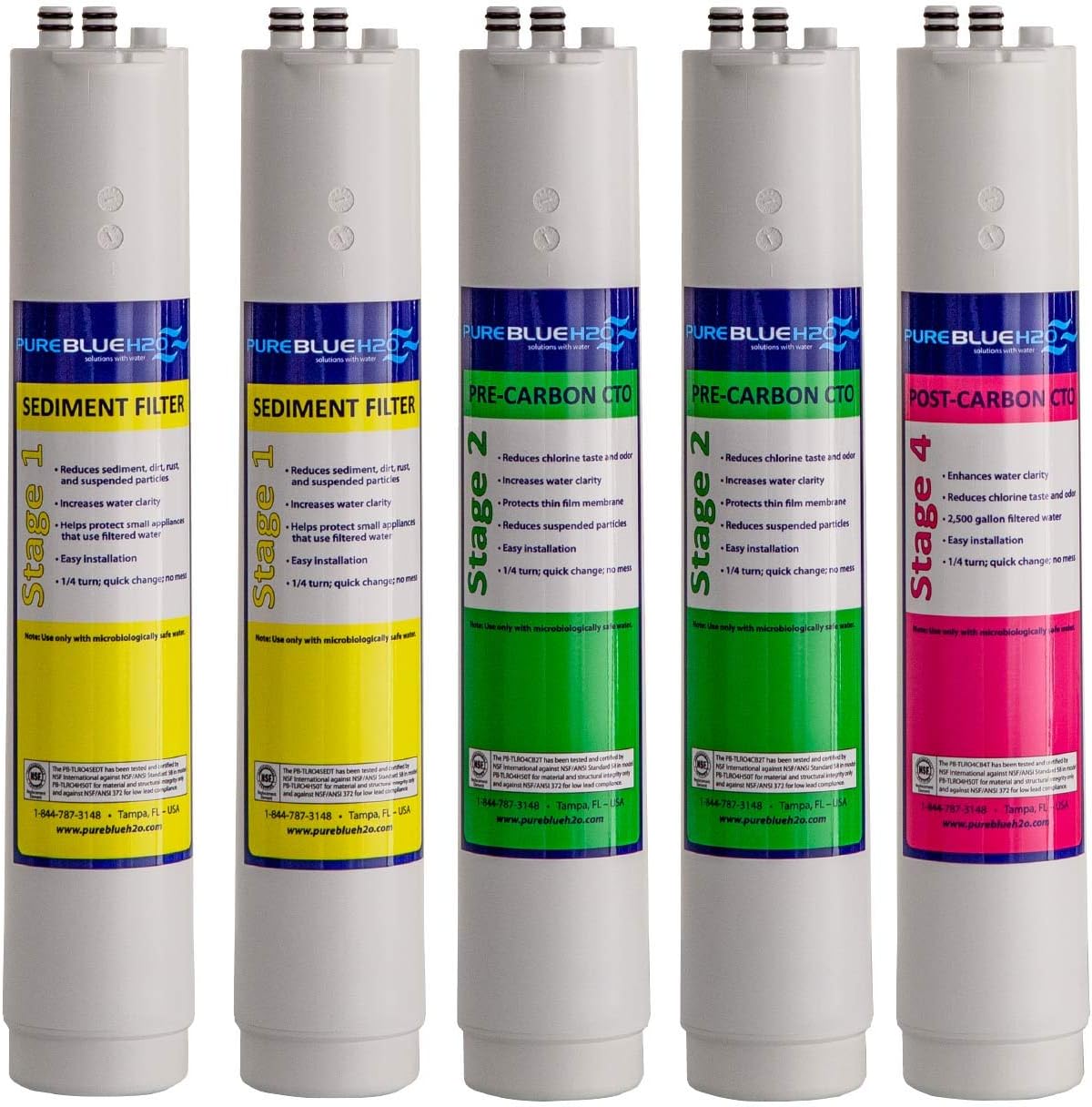 Amazon.com: Pure Blue H2O 5 Pack Annual Replacement Filters for Four ...