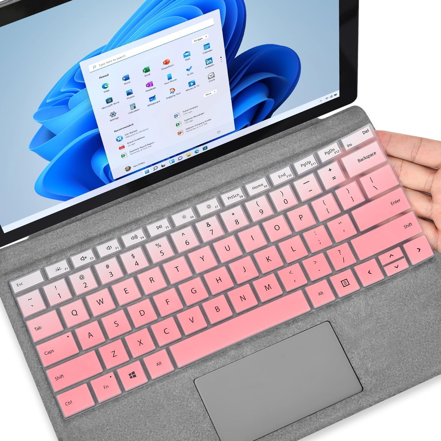 Amazon.com: Microsoft Surface Keyboard Cover - Ultra Thin Transparent ...