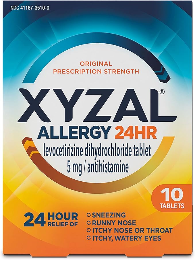 Amazon.com: Xyzal Allergy Pills, 24-Hour Allergy Relief, 10-Count ...